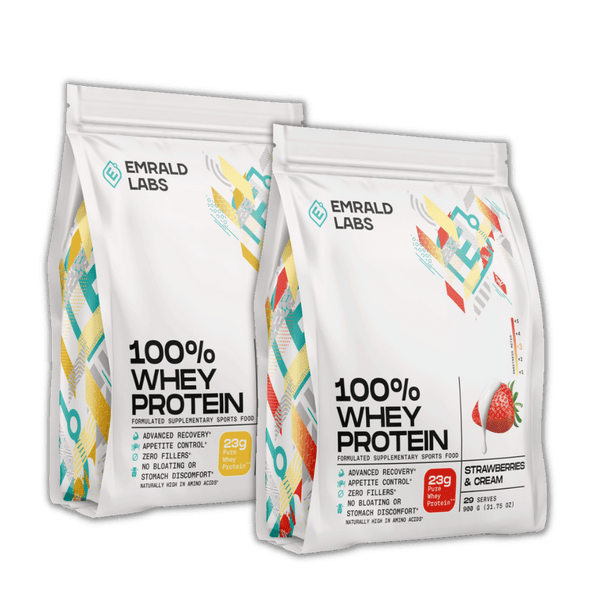 100% Whey Protein | 900g Twin Pack – Emrald Labs