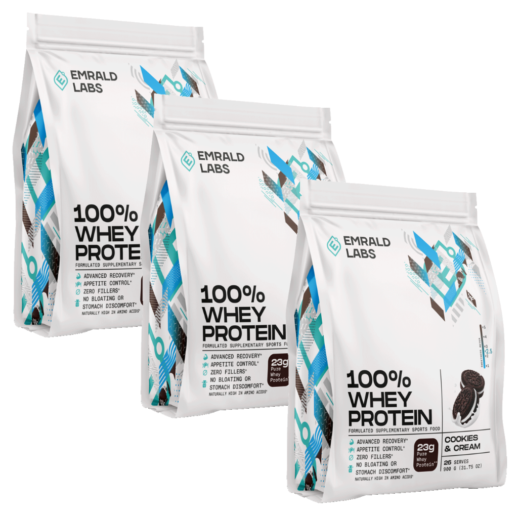 100% Whey | 900g Triple Pack – Emrald Labs